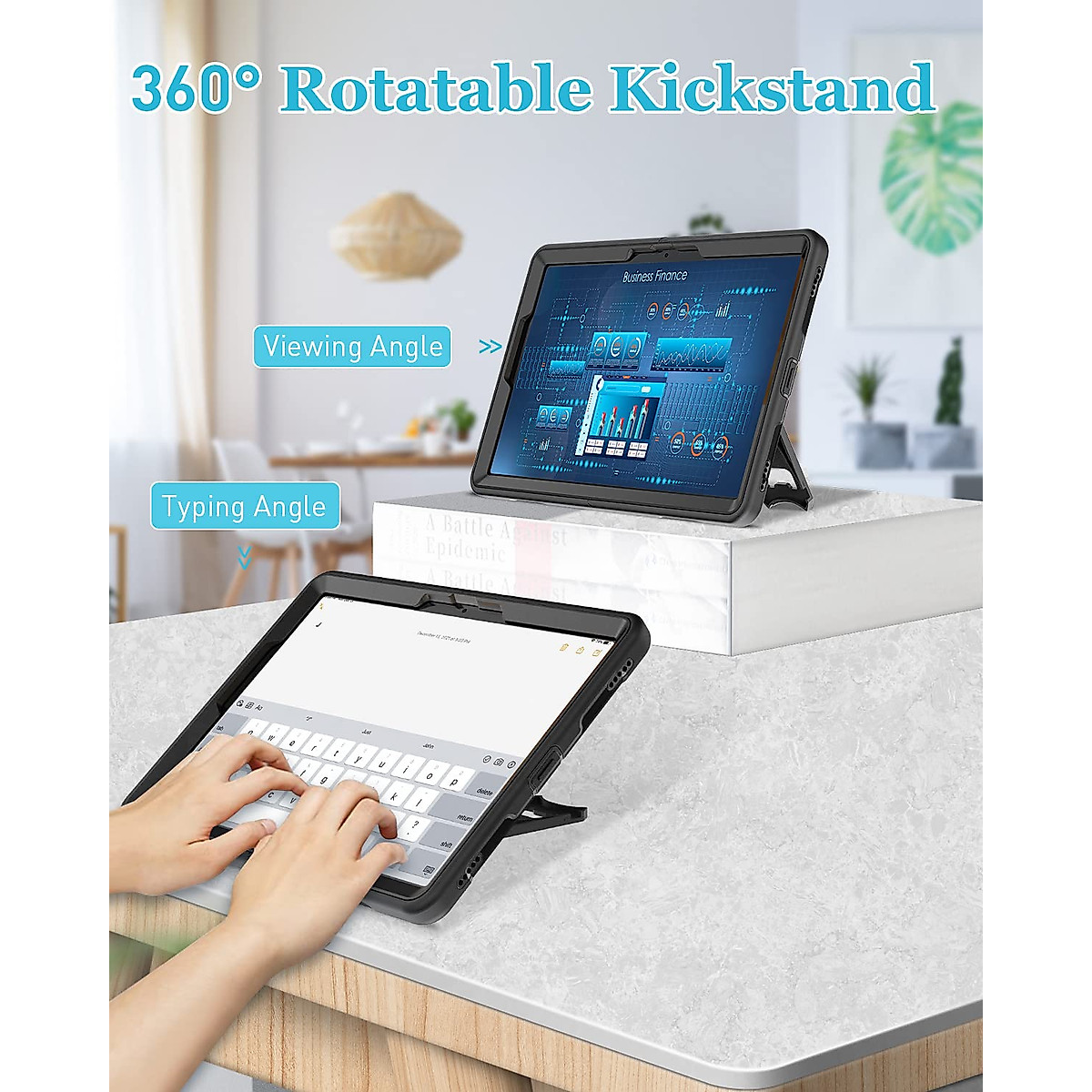 Case for Samsung Tab S7/S8 11 Inch 2022: Military Grade Shockproof Protective TPU Cover for Galaxy Tablet S7 11 Inch 2020 W/Stand - Handle - Shoulder Strap - S-Pen Holder -Red