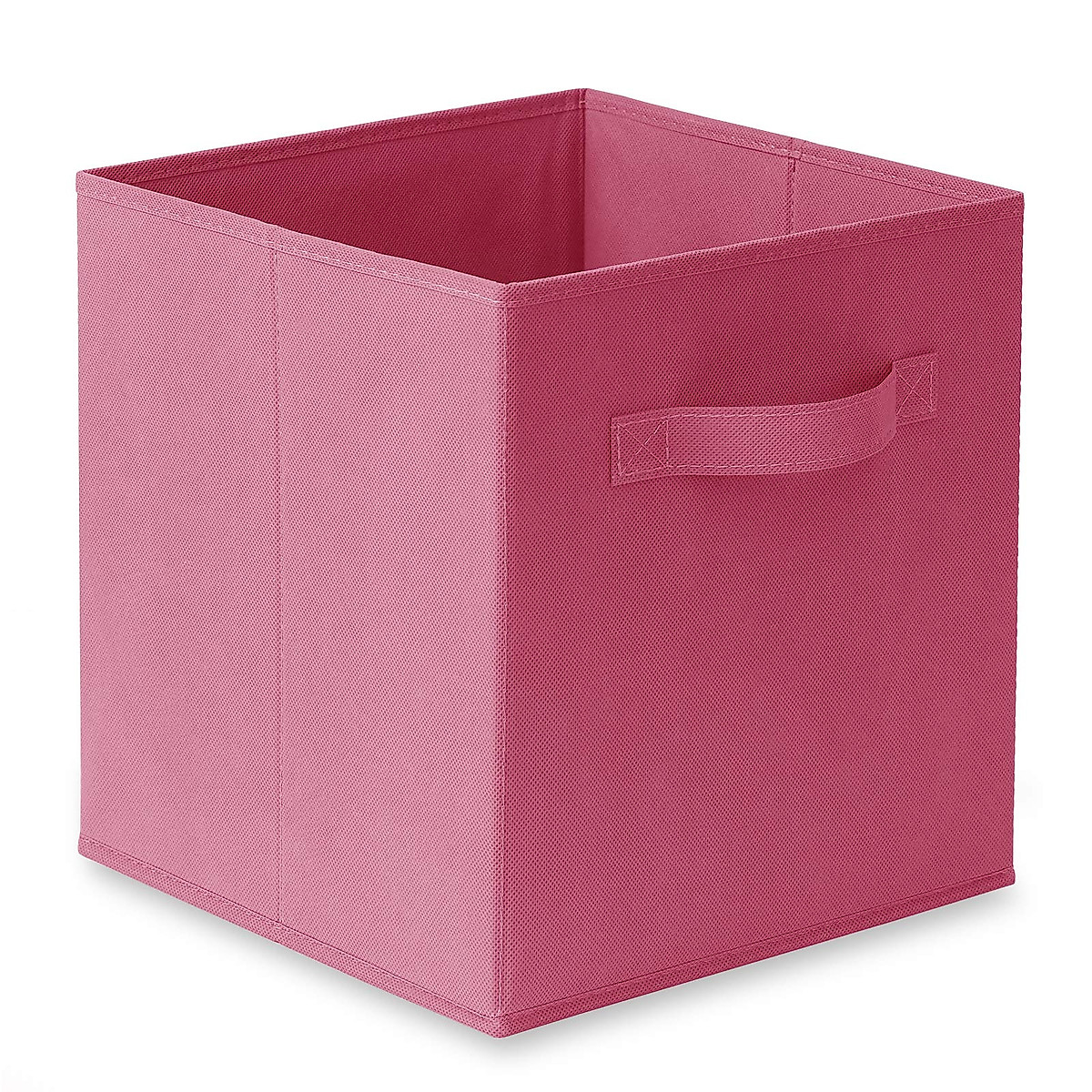 Casafield Set of 6 Collapsible Fabric Cube Storage Bins, Hot Pink - 11" Foldable Cloth Baskets for Shelves, Cubby Organizers & More