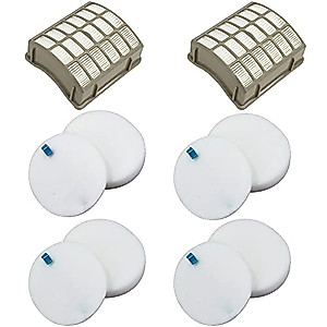 For Shark Navigator dlx Filter NV60 NV70 NV80 Replacement Filters,NV70 26,NV71,NV90,UV420 NV90 26 NV95 NV80 and NVC80C.4+4 Foam Filters + 2 HEPA Filters