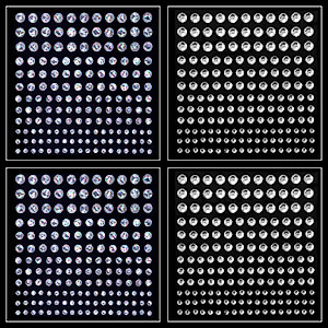 1320 Pcs 8 Sheets Rhinestone Stickers 3/4/5/6 mm Hair Gems Self Adhesive Face Rhinestones Gems Jewels for Halloween Decorations Makeup Hair Body