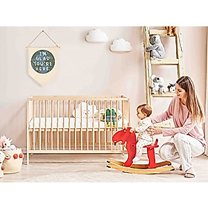 Glad You're Here-Inclusive Classroom Decor-Welcome Gift-Teacher Gift-Canvas Hanging Pennant Flag Banner Wall Sign Decor Gift-Birthday Christmas Gift