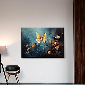 Abstract Painting Buy Canvas Wall Art, Butterfly Painting Art, Butterfly canvas, bedroom Butterfly wall art,Watercolor abstract Butterfly canvas painting