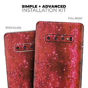 DesignSkinz Glowing Red Orbs of Light Protective Vinyl Decal Wrap Skin Cover Compatible with The Samsung Galaxy S20 (Screen Trim & Back Glass Skin)