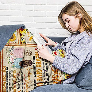 AIYUBOFUN Sister Gifts Blanket for Mothers Day - Sisters Gifts from Sister - Sister Birthday Gifts from Sister - Gifts for Sister from Sisters - Gift for Sister Throw Blanket 60" x 50"