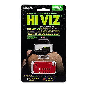HIVIZ RG2245LLW01 Interchangeable Front Handgun Sight for Ruger 22/45 Lite Model