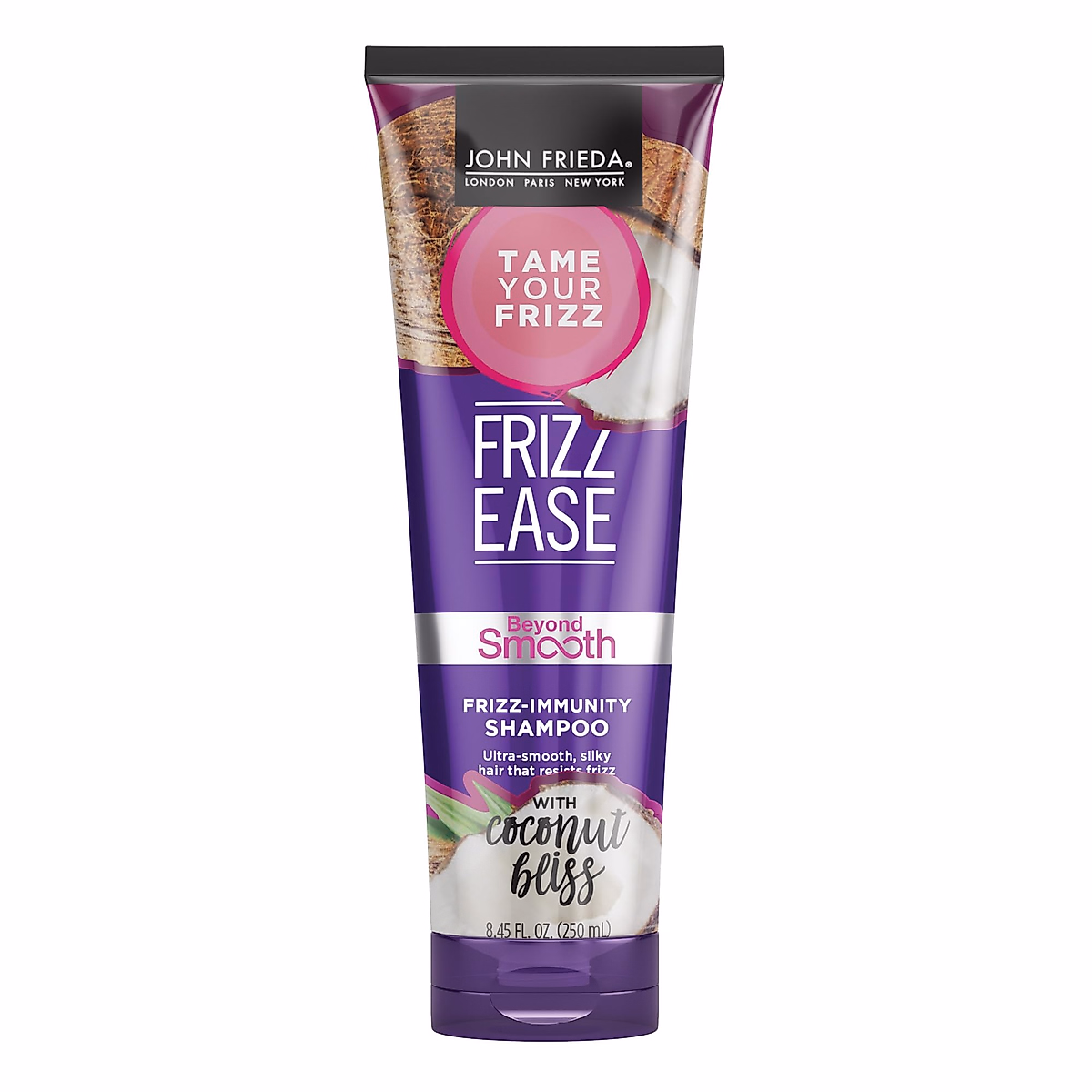 John Frieda Frizz-Immunity Shampoo with Pure Coconut Oil - Prevents Frizz and Anti-Humidity, 8.45 Ounces