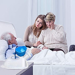 Portable Urinal for Women & Men, OOCOME Urinal Bottle Spill Proof Bedside Urinals 2000ml Travel Camping Urinal Toilet Pee Bottle with Long Hose (White)