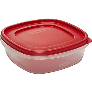 Utensilux Rubbermaid Food Storage Containers Nine Cup Food Storage Containers 7 Peice Set, Easy Find Lids, 3 Containers, 3 Lids Chalk Pen And Chalk Labels