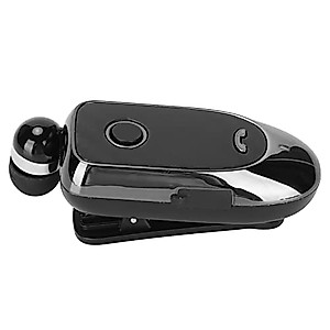 Bluetooth Headset, Retractable Business Lavalier Earphone, Multifunction Vibrating Caller ID Clip Wireless Sports Earphones for Sports Workout Driving
