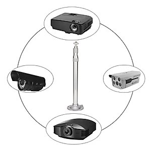 Mini Projector Wall Mount, Universal Projector Ceiling Mount, 360° Rotatable Head with Extendable Length, Projector Stand Fits Flat or Sloped Ceiling Height for LCD DLP Projectors