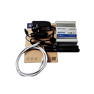 Teltonika RUTX10000300 Professional Ethernet Router, UK PSU, Digital Input/Output for Remote Monitoring and Control, Dual Band WiFi and Bluetooth LE, Aluminium Housing, Firewall and VPN Services