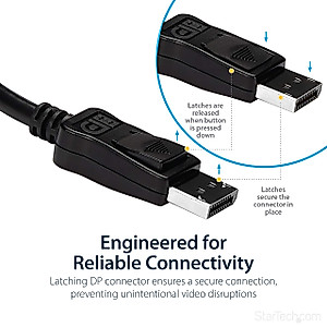 StarTech.com DisplayPort to DVI Adapter - DisplayPort to DVI-D Adapter/Video Converter - 1080p - DP 1.2 to DVI Monitor/Display Cable Adapter Dongle - DP to DVI Adapter - Latching DP Connector (DP2DVI)