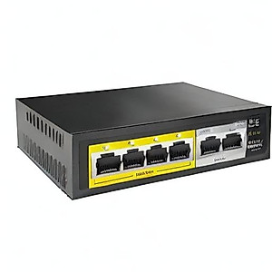Netis P106C 4 POE+2 Uplink 100M Standard Fast Ethernet POE/POE+ Switch with Plug and Play | IEEE 802.3at/af Compliant Powered Devices (PDs) with Auto MDI/MDIX Function | POE Budget 65W
