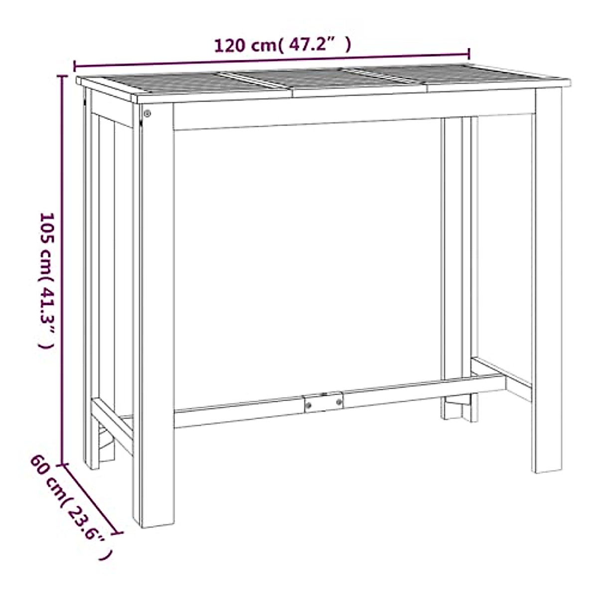 Camerina 5 Piece Patio Dining Set Outdoor Dining Table Set Patio Table and Chairs Set Outdoor Patio Dining Set Solid Wood Acacia 3154394