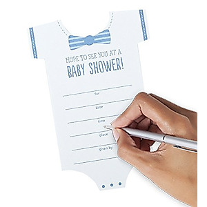 Hallmark Baby Shower Invitations, Onesie (Pack of 10 Invites and Envelopes for Baby Boy) (5INH6191)