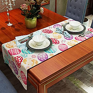 Table Runner 72 Inches Long,Spring Cute Eggs Holiday Kitchen Farmhouse Dining Table Runner for Home Party Decor