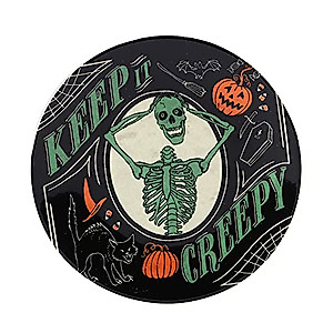 Certified International Scaredy Cat 6" Canape/Luncheon Plates, Assorted Designs, Multicolor, Medium, Set of 4