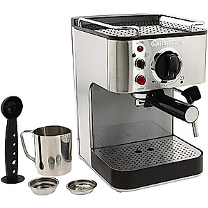 Cuisinart EM-100 1000-Watt 15-Bar Espresso Maker, Stainless Steel (Renewed)