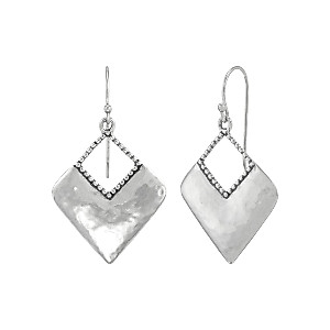 Silpada 'Kite' Sterling Silver Drop Hoop Earrings
