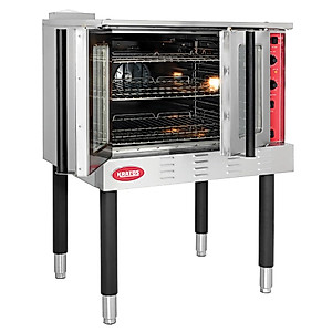 Kratos Commercial Convection Oven - Full Size Single Stack Oven for Restaurants, 54,000 BTU, Liquid Propane Powered (29Y-048-LP)