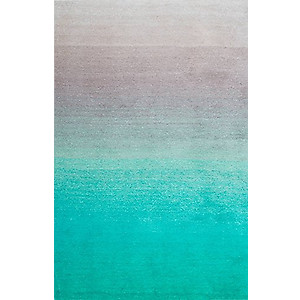 nuLOOM Handmade Ombre Shag Area Rug, 5x8, Turquoise