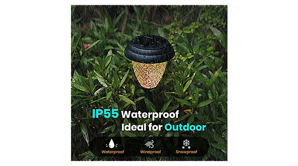 CIYOYO Solar Pathway Lights - Color Changing & Waterproof