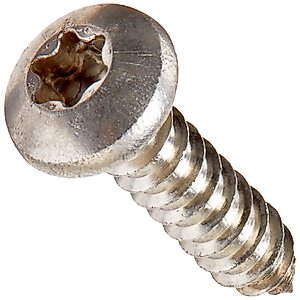 Small Parts 0406ABTP188 18-8 Stainless Steel Sheet Metal Screw, Plain Finish, Pan Head, Star Drive, Type AB, #4-24 Thread Size, 3/8" Length (Pack of 100)
