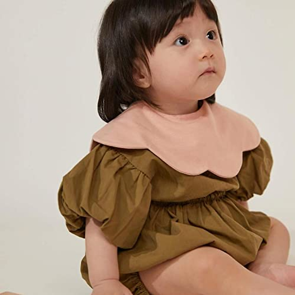 Konny Baby Bibs 5-Pack, 360 ​​° Rotate, Soft and Absorbent Bandana Drooling Newborn Essentials Burp Cloths for Boys Girls (Set4)