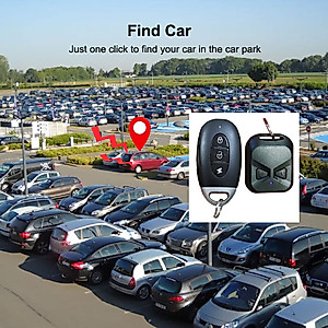 VJOYCAR Wireless Car Alarm Vehicle Security System Anti-Theft Burglar Vibration Sensor Horn Siren Universal 12V Auto Anti-theft Protection System Simple DIY Install (Auto+Manual)