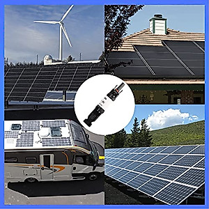 PNGKNYOCN Solar PV Connector,IP67 Waterproof 1000V 20A Male to Female Anti-Reverse Diode Photovoltaic Connector for Solar Panel