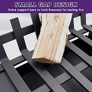 Mxclimate Fireplace Ash Tray Fireplace Log Grate kit,Ember Holder Fireplace Pan for Ash Collection,14'' Firewood Log Burning Rack Fire Grates for Indoor Outdoor Pit Camping Firepit