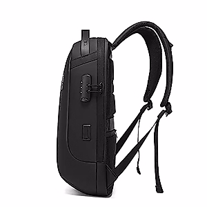 BANGE Travel Laptop Backpack Anti Theft Waterproof Durable Oxford 15.6 Inch Laptop Computer 23L Business Bag 0.85 KG Weight With USB Port For Men Women School College Gifts-Grey, Large (BG-7225)