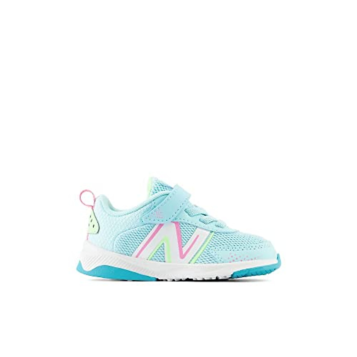 New Balance Girls DynaSoft 545 V1 Hook & Loop Running Shoe, Bright Cyan/Mint Flash/Signal Pink, 2.5 Little Kid