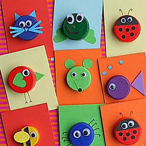 200pcs Wiggle Googly Eyes 15mm Self Adhesive Animal Sticker for DIY Scrapbooking Crafts Toy Accessories