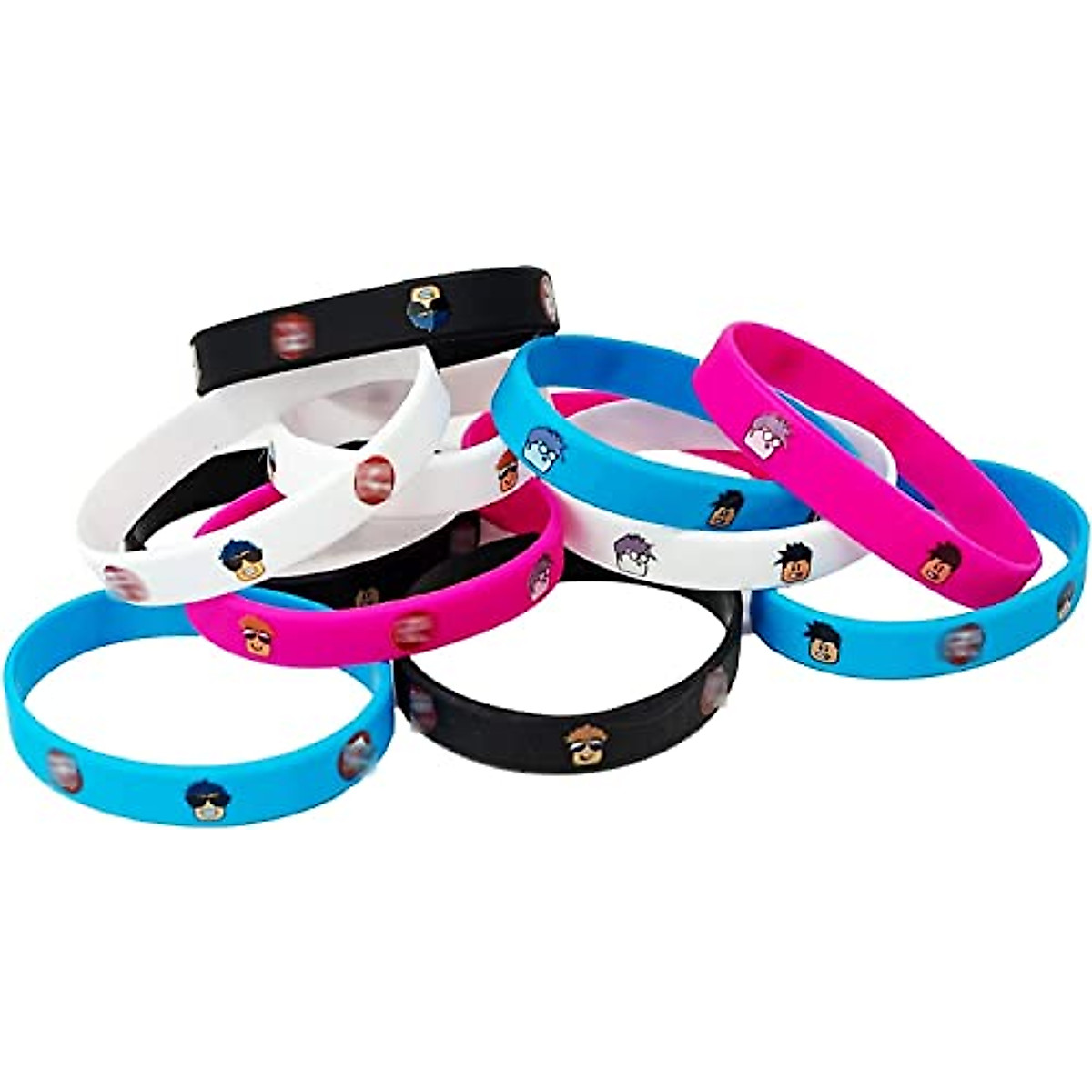 VIdeo Games Party Favors, 74Pcs Video Game Birthday Decorations Kit Include 12 Bracelets,12 Button Pins, 50 Stickers Party Supplies for Boys and Girls