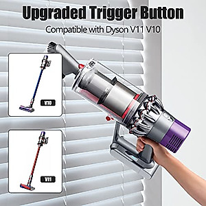 Trigger Switch Button Upgraded for Dyson V10 V11 Vacuum Cleaner Extra Strong Trigger Lock Power Button Switch Vacuum Cleaner Parts Accessories with 1 T8 Screwdriver