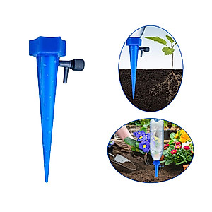 ArtnIndia 12PCS Plant Self Watering Spikes Devices Automatic Irrigation Equipment Watering with Slow Release Adjustable Control Valvethe On Off for Outdoor and Vacation Plant Watering
