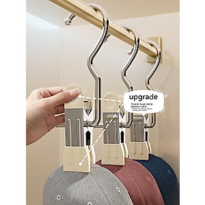 10/30/50Pcs Space-Saving Clothespin, Upgrade Double Head Clamp Dipped Hanger for Closet Hooks Garment Clip Hat Pants Storage Hanging Travel Hook (White, 10PCS)