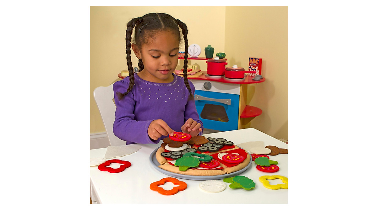Melissa & Doug Felt Pizza Play Set for Kids - 42 pcs