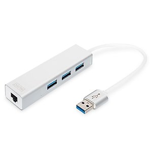 Assmann DIGITUS USB 3.0 3-Port Hub & Gigabit LAN-Adaptor
