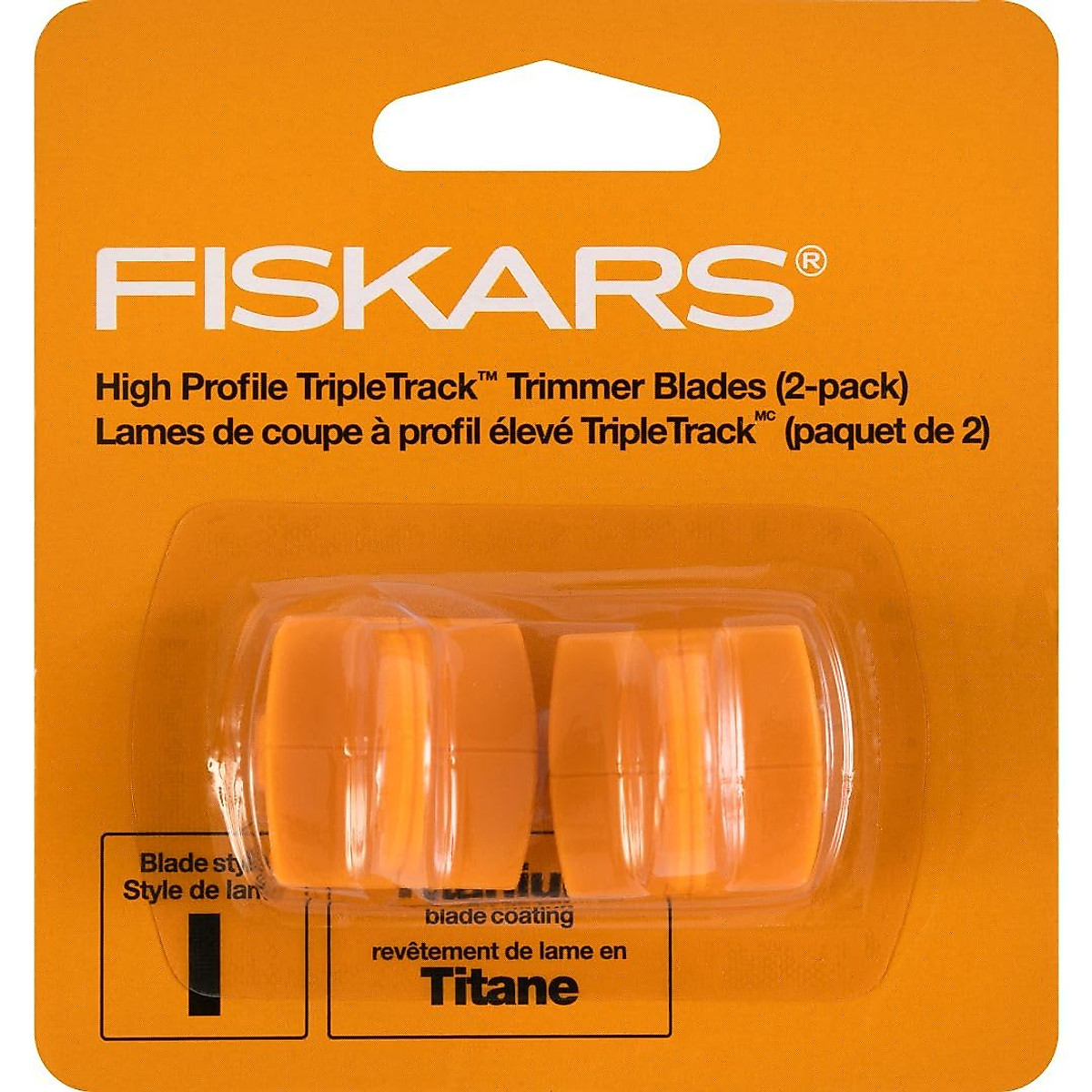 Fiskars 157400-1001 Titanium TripleTrack High Profile Cutting Replacement Blades , Orange