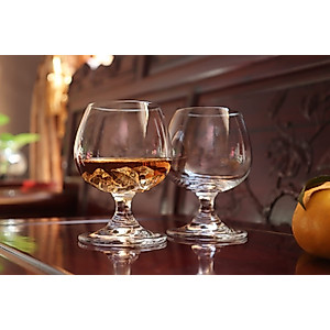 BothEarn Small Clear Brandy Snifter Set of 2, 8.5 Ounce (250 ml) Crystal Whiskey Cognac Glass, Good for Wedding Bar Party Home Cocktail