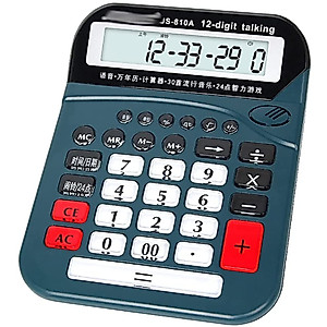Desktop Calculator Calculators Office Desktop Calculator 12 Digit Large LCD Display Real Voice Financial Accounting Home Office Supplies Calculators