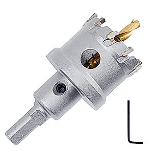 hwojjha Metal Steel Hole Saw Drill Bit, Hole Cutter for Thick Metal,Stainless Steel,Iron and Wood (54mm)