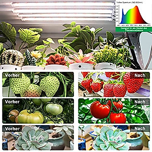 Kullsinss LED Grow Light Strips, 240 LEDs Full Spectrum Grow Lights for Indoor Plants with Auto ON/Off Timer, 10 Dimmable Levels, Plant Growing Lamps for Greenhouse Shelves Seed Starting