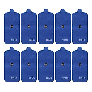 HiDow Compatible Replacement TENS Electrodes, Premium Quality Electrode Pads for Hi-Dow TENS Units, 5 Pair of Snap TENS Unit Electrodes (10 TENS Unit Pads), 2 inch X 4 inch, Discount TENS Brand