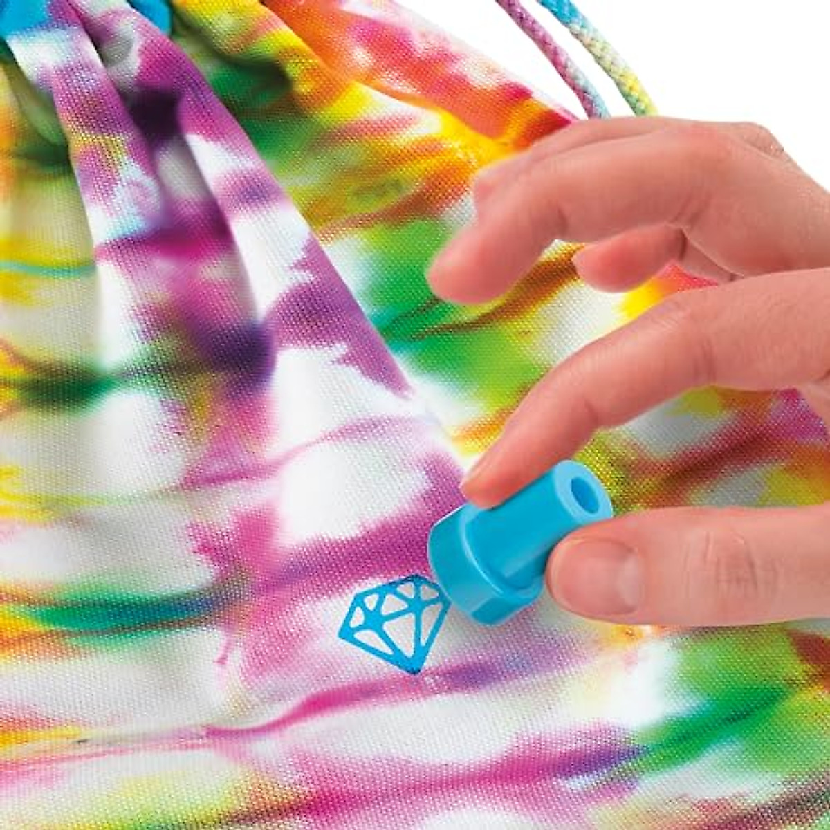 Cra-Z-Art Shimmer ‘n Sparkle Tie Dye Fashion Tote and Headband Craft Kit,Blue/Pink, Small