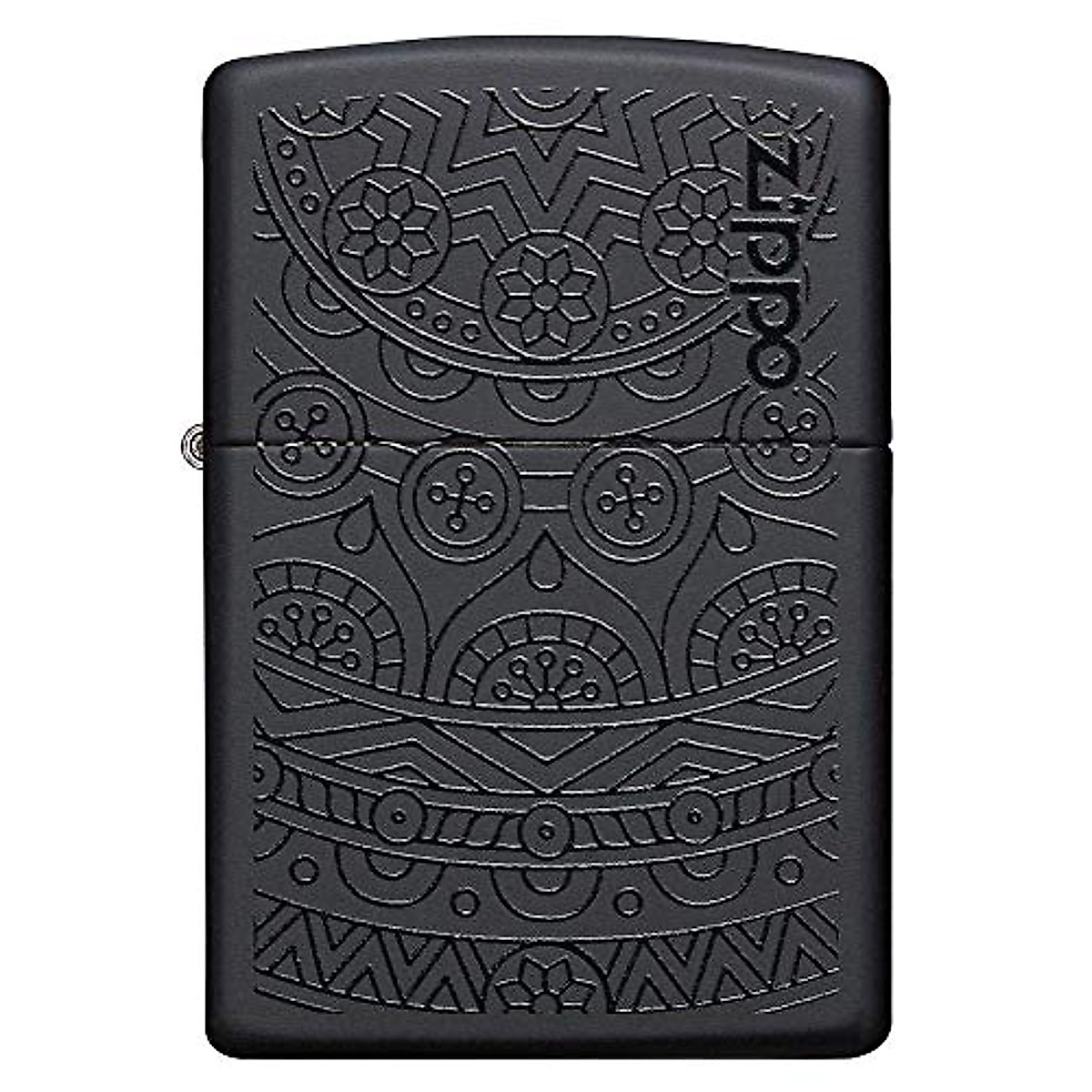 Zippo Tone on Tone Design Black Matte Pocket Lighter
