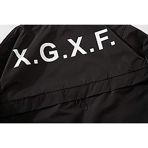 MFCT Men's Techwear Waterproof Windbreaker with Funnel Hoodie [Medium]