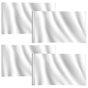 Hicarer 3 x 5 Foot Solid Flag DIY Blank Flags Polyester Outdoor Flag Banner with Grommets for Halloween Party Fraternities Sport Dorm Room Indoor and Outdoor Garden Decorations (4 Pieces)